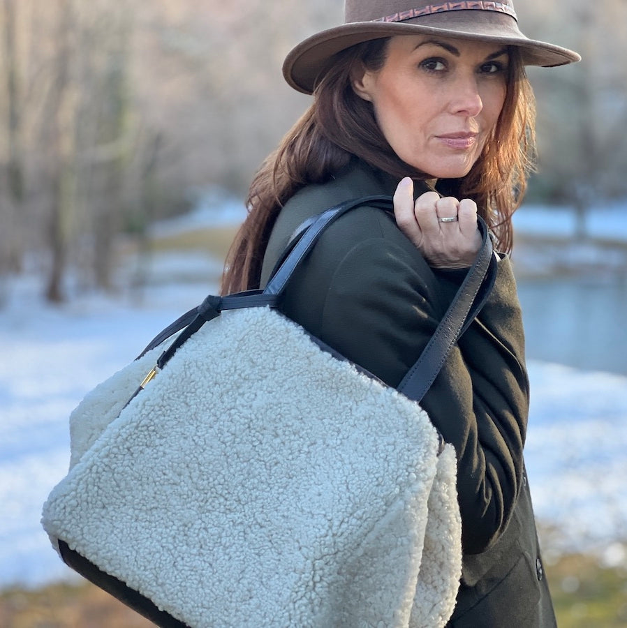 The Square Natural Shearling Tote: Designed for Life, Styled for You ...